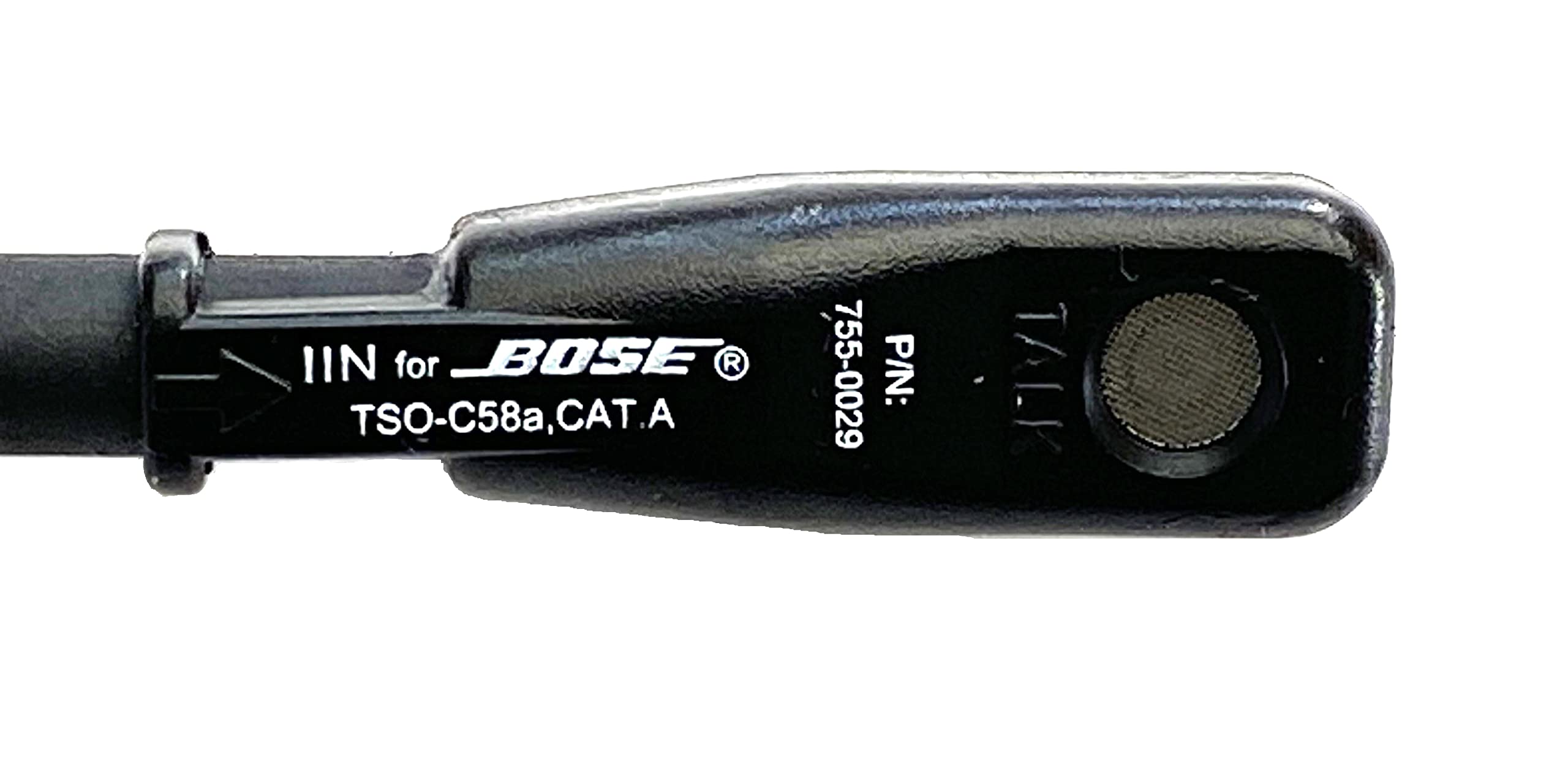 Crystal Mic Pro Lightning with TSOd Intricon Microphone. Compatible with BoseQC45 Noise Cancelling Headphones. Transforms Your Headphone into ANR Aviation Headset.