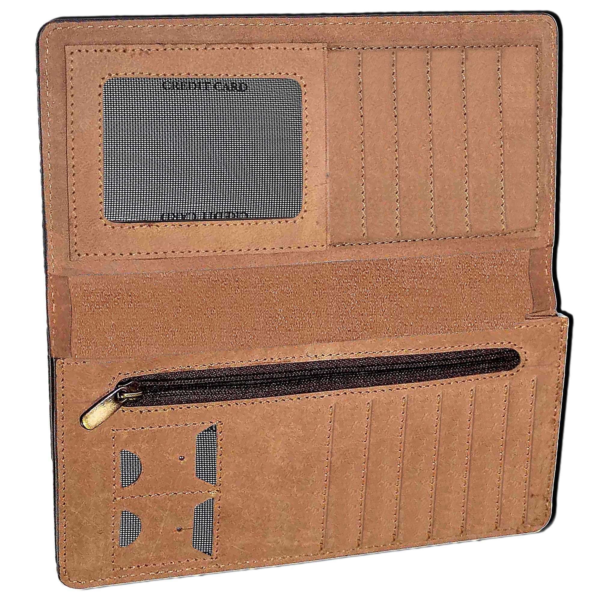 Women's Ultra Slim Wallet With RFID Blocking, 12 Slots For Credit Cards, Id Holder, Cash pockets, Zipper Slot - Ladies Genuine Leather Wallets
