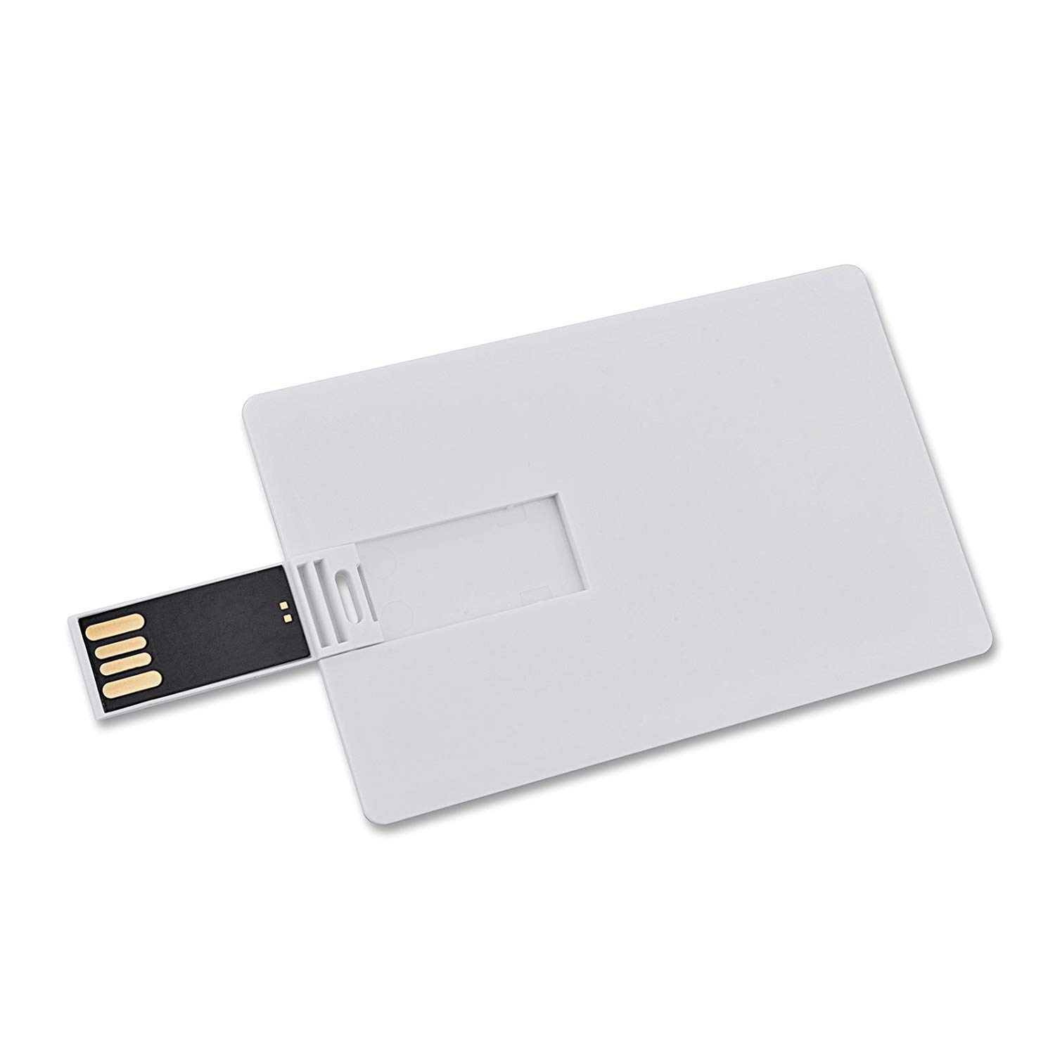 Custom Logo USB Flash Drives Credit Card Bank Card Shape Logo Personalized Flash Drive Thumb Drive Memory Stick Key Credit USB Drive - Bulk Flash Drives, White Card(16 GB, 50 Pieces)