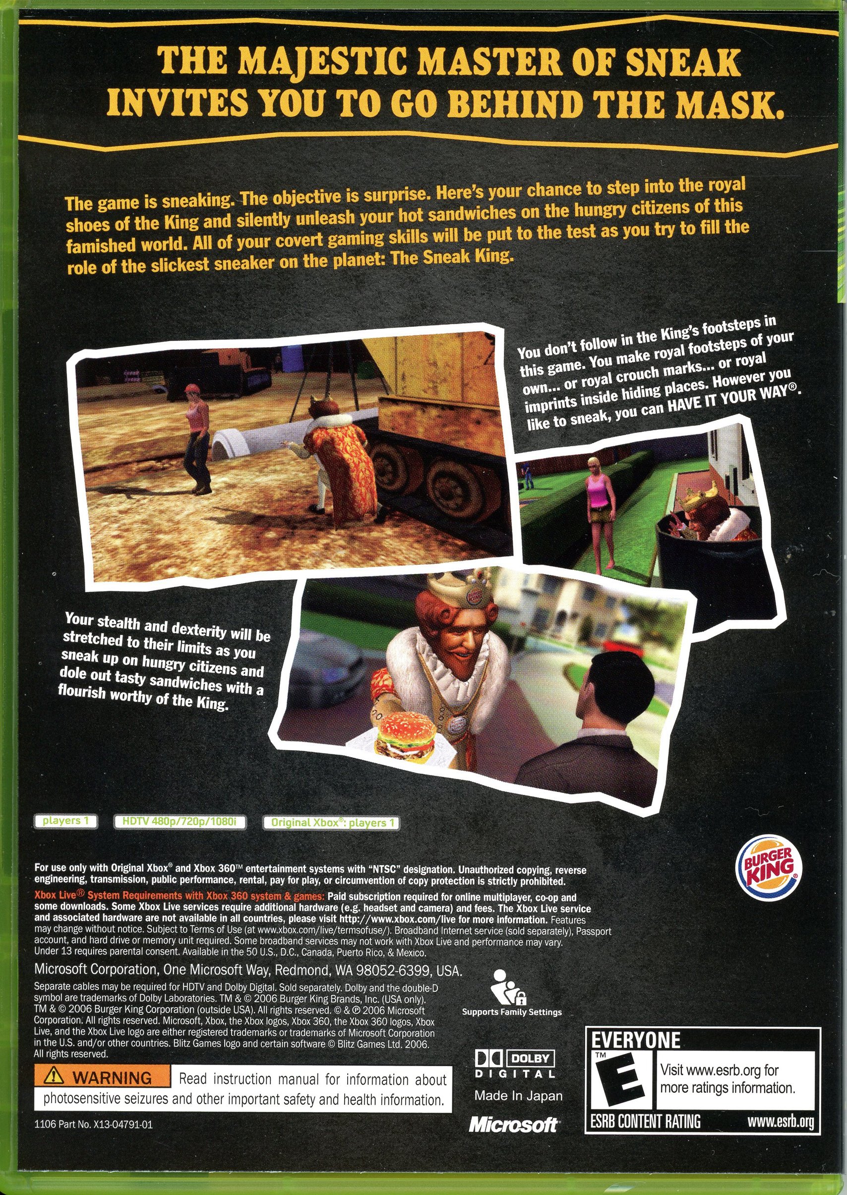Xbox Sneak King