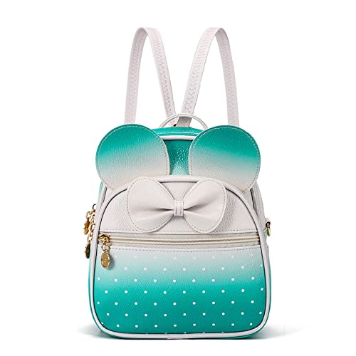 KL928 Girls Mini Backpack Bowknot Polka Dot Cute Small Daypacks Convertible Shoulder Bag Purse for Women