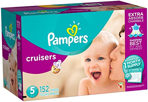 Diapers Size 5 - Pampers Cruisers Disposable Baby Diapers, 152 Count, One Month Supply