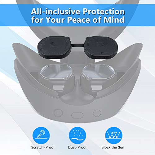 for PS VR2 Accessories , Protector Cover for PSVR 2, Include PlayStation VR 2 Headset Cover & Controller Silicone Pads & Lens Dust Cover & 2 Pack Controller Thumb Grips, Sweatproof & Washable