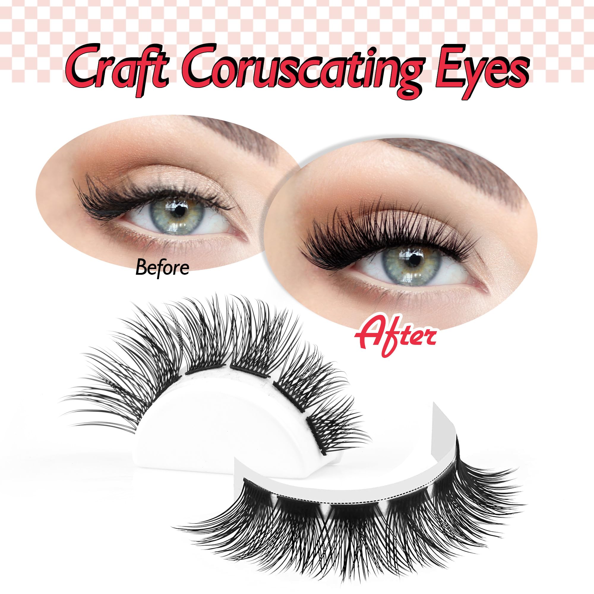 CORUSCATE DIY Lash Extension Kit Clusters 144pcs Eyelash Kit, 8-16mm D Curl Individual Lashes Wispy with Bond and Seal Applicator for at Home (KIT-D-8-16)