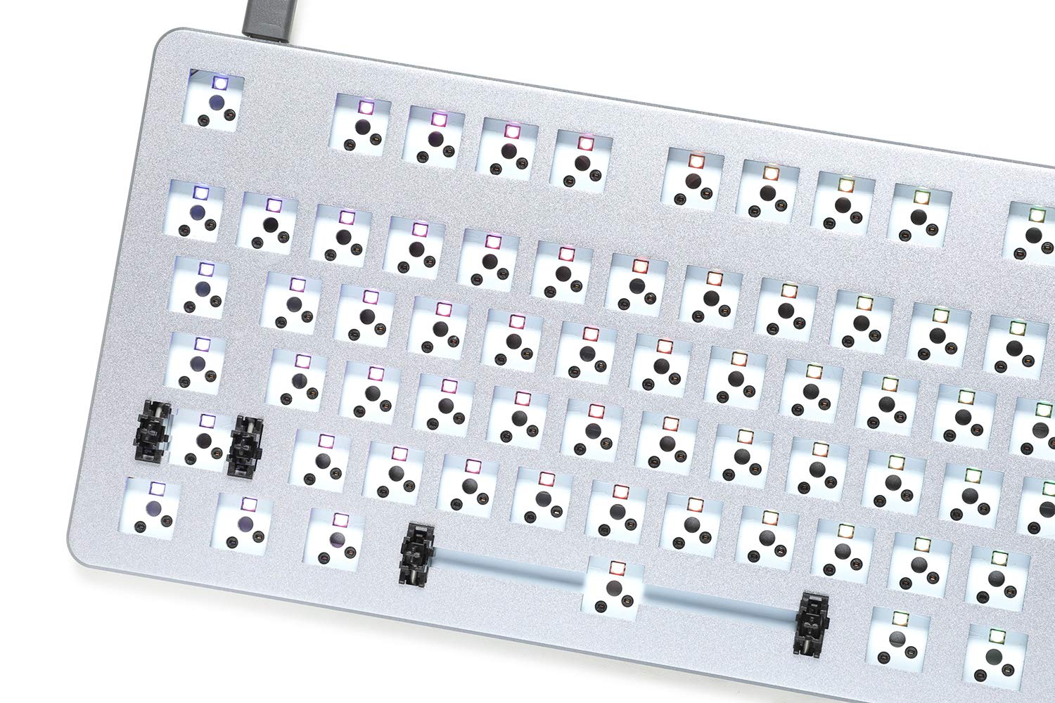 DROP CTRL Mechanical Keyboard — Tenkeyless TKL (87 Key) Gaming Keyboard, Hot-Swap Switches, Programmable Macros, RGB LED Backlighting, USB-C, Doubleshot PBT, Aluminum Frame (Kaihua White Box, Black)