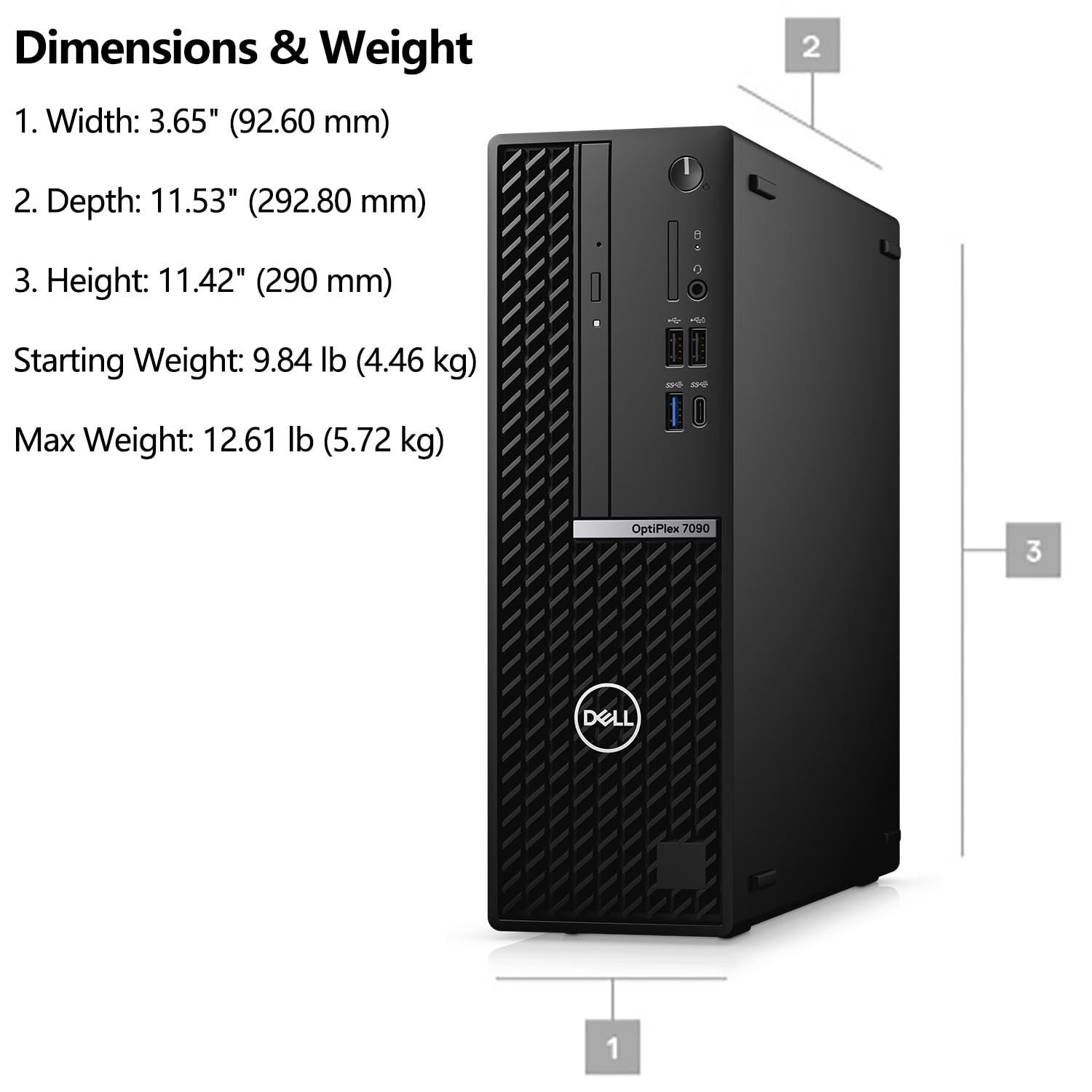Dell OptiPlex 7000 7090 SFF Small Form Factor Business Desktop Computer, Intel Octa-Core i7-11700 Up to 4.9GHz, 16GB DDR4 RAM, 512GB PCIe SSD, DVDRW, WiFi, Bluetooth, Keyboard & Mouse, Windows 11 Pro
