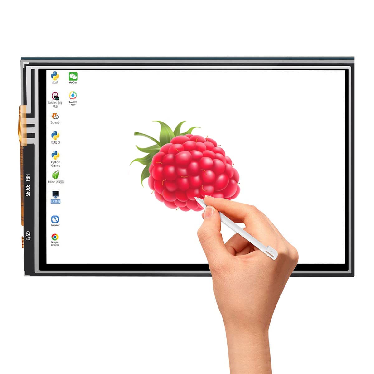 DORHEA Raspberry Pi 3 B+ TFT Touch Screen Display Monitor,3.5 inch LCD 320x480 Display + Touch Pen + Protective Case + Heatsink for Raspberry Pi 3 Model B, Pi 2 Model B, Pi Model A+ A