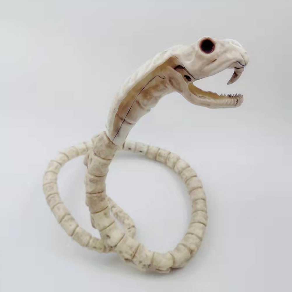 CREATIVE HOBBIES Halloween Skeleton Decoration, Animals Crazy Bones Decoration Life Size Snake Dragon Bones Skeleton Animals Toy for Hallowmas Decoration Haunted House Party