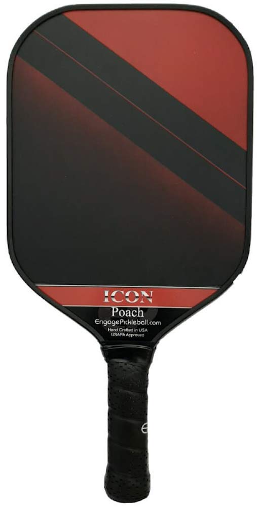 Engage Pickleball Poach Icon Polymer Composite with Vibration Control Technology Paddle (Metallic Standard (7.8-8.3 oz))