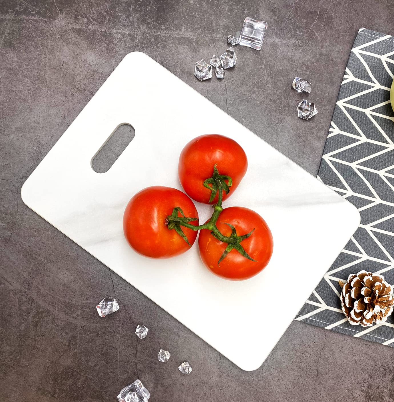 Cutting Boards for Kitchen Sintered Stone Cutting Board Serving Tray for Cheese Pastries 11.8x7.9x0.48 Inch Cutting boards for kitchen vegetables, fruits, cheesecakes, ready-to-grill