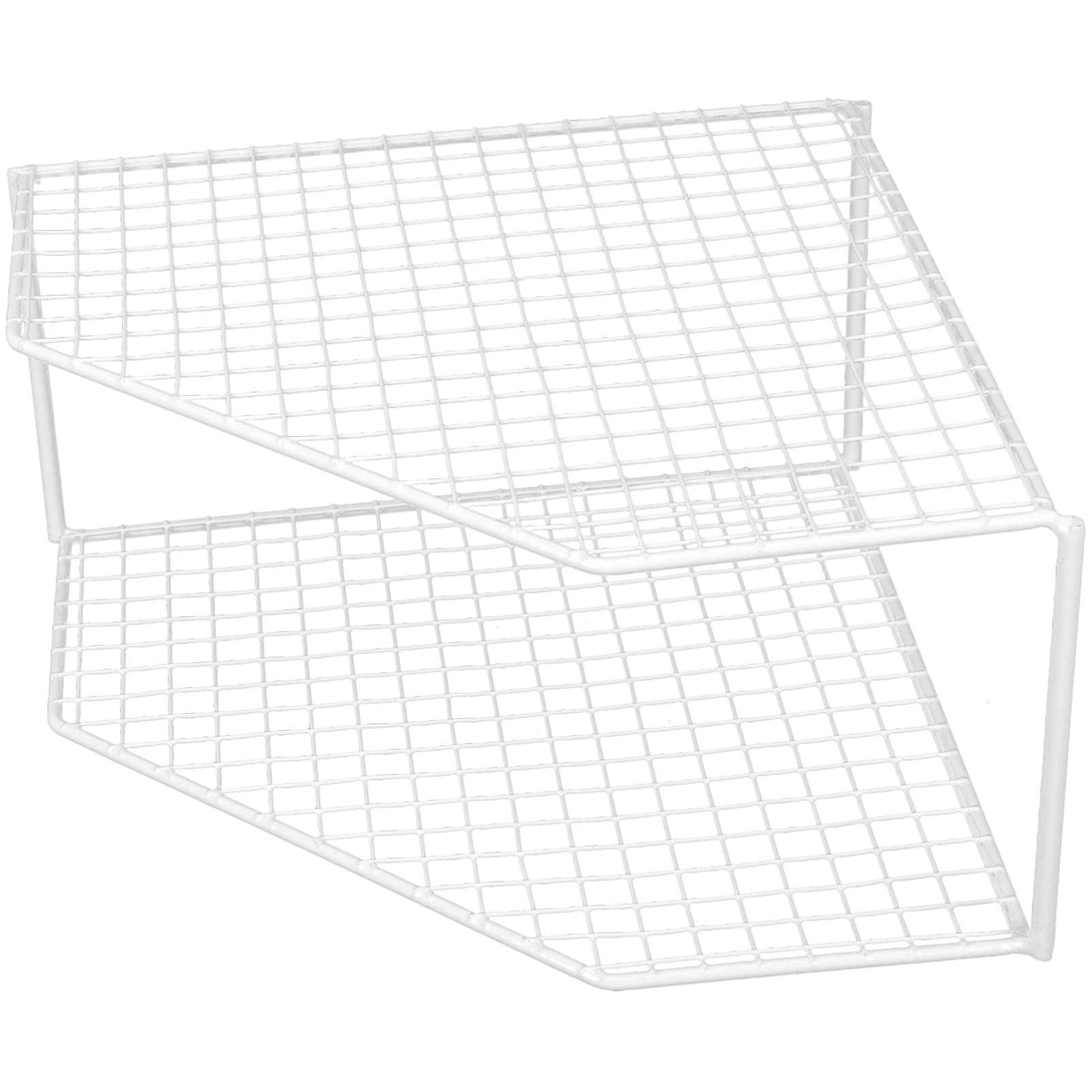 Hemoton 2pcs Countertop Spices Rack Syrup Bottle Rack Draining Pan Rack Two-Layer Pan Organizer Small Corner Shelves 2 Tier Corner Shelves Pan Storage Rack Shelf Wrought Iron Sink White