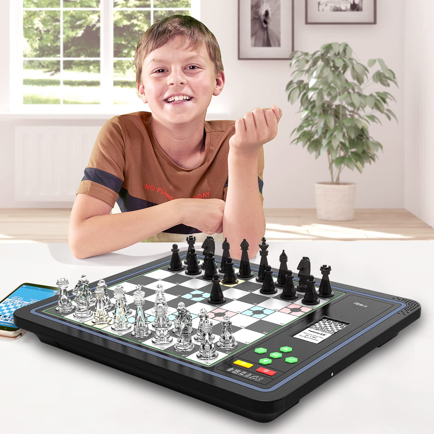 Electronic Chess Set, Computer Chess Game, Chess Set Board Game, Electronic Chess Game, for Beginners & Improving Chess Players, Great Partner for Play and Practice