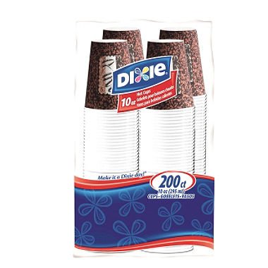 DIXIE HOT CUPS 10oz - 200CT