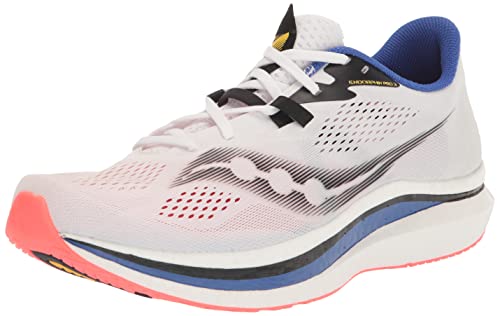 Saucony Men's Endorphin Pro 2 Sneaker, White/Black/Vizi, 11