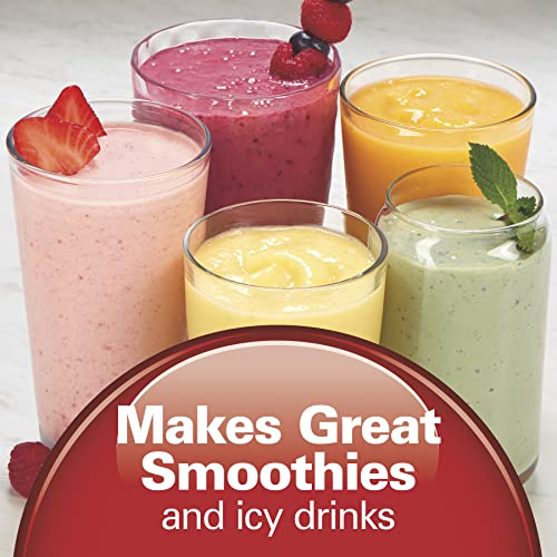 Hamilton Beach Power Elite Blender with 40oz Glass Jar and 3-Cup Vegetable Chopper, 12 Functions & Personal Blender for Shakes and Smoothies with 14 Oz Travel Cup and Lid, Black (51101AV)