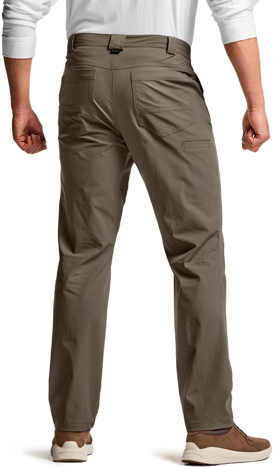 CQR CLSL Men's Vent Stretch Pants, Cool Dry Lightweight Casual Cargo Pants, Water Resistant Straight-Fit Utility Work Pants, Shenandoah Sand khaki, 36W x 32L