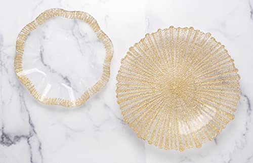 Vietri Rufolo Gold Collection Italian Dinnerware and Serveware Sets (Platter)