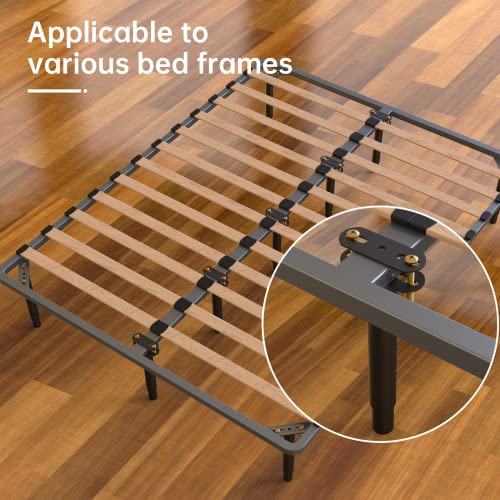 KOMOHOM (4PCS) 10~17 inch Adjustable Height Center Support Leg for Bed Frame, Steel Bed Frame or Wooden Bed Center Slat Support Leg, Adjustable Bed Frame Legs