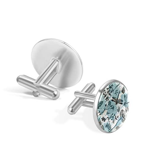 Dragonflies Butterfly Insect, Cufflinks and Studs Set for Tuxedo Shirts Business Wedding