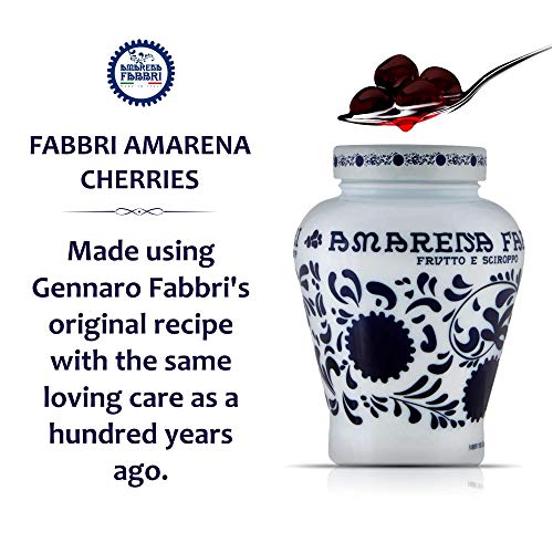 Fabbri Amarena Wild Cherries in Syrup, Gluten Free, Non- GMO, Vegan, 21 Ounce