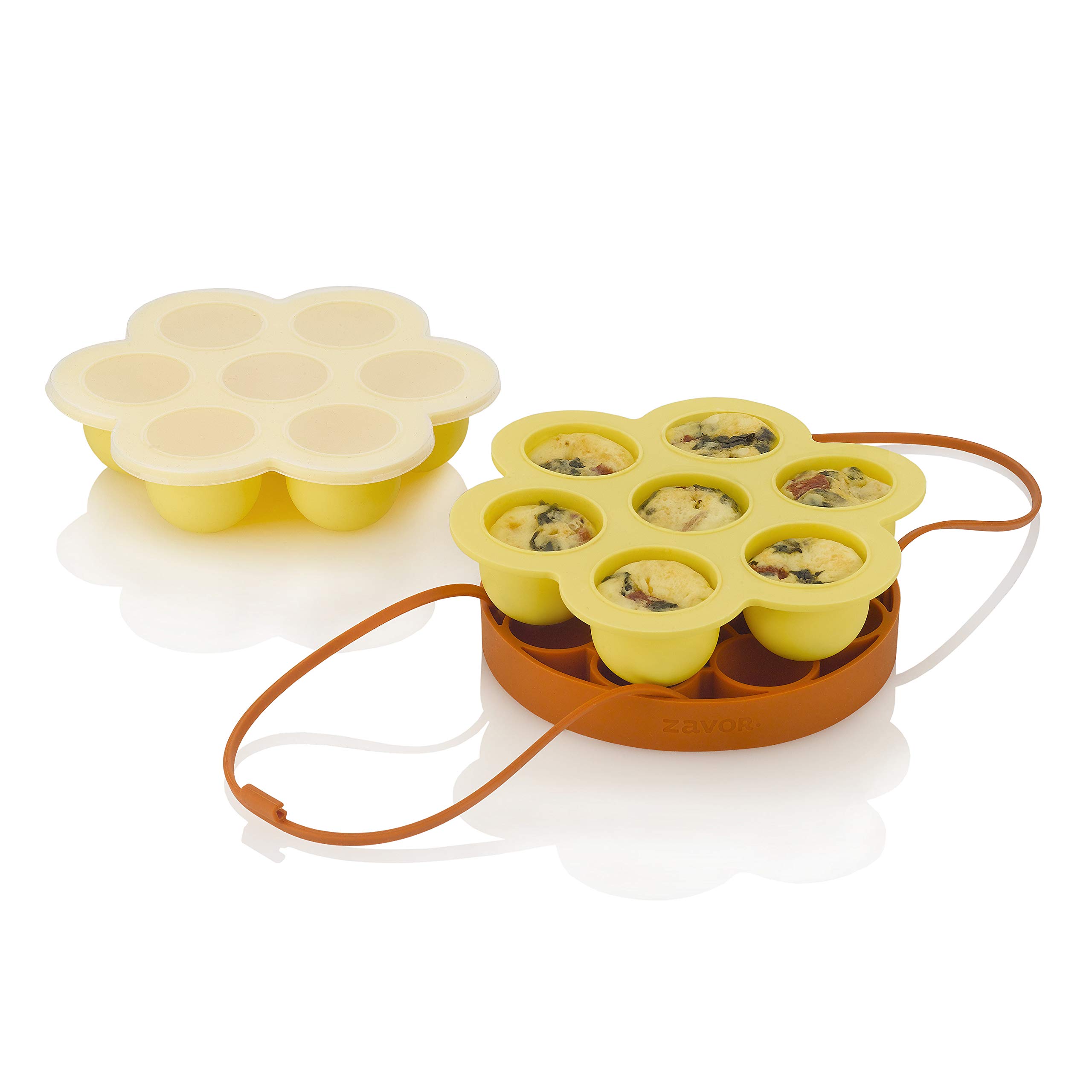 Zavor Silicone Egg Lover's Set | 2-pack Egg Bites Molds + Cooking/Egg Rack for Pressure Cookers, Instant & Stock Pots | BPA-free, Non-scratch Pressure Cooker Accessories Collection