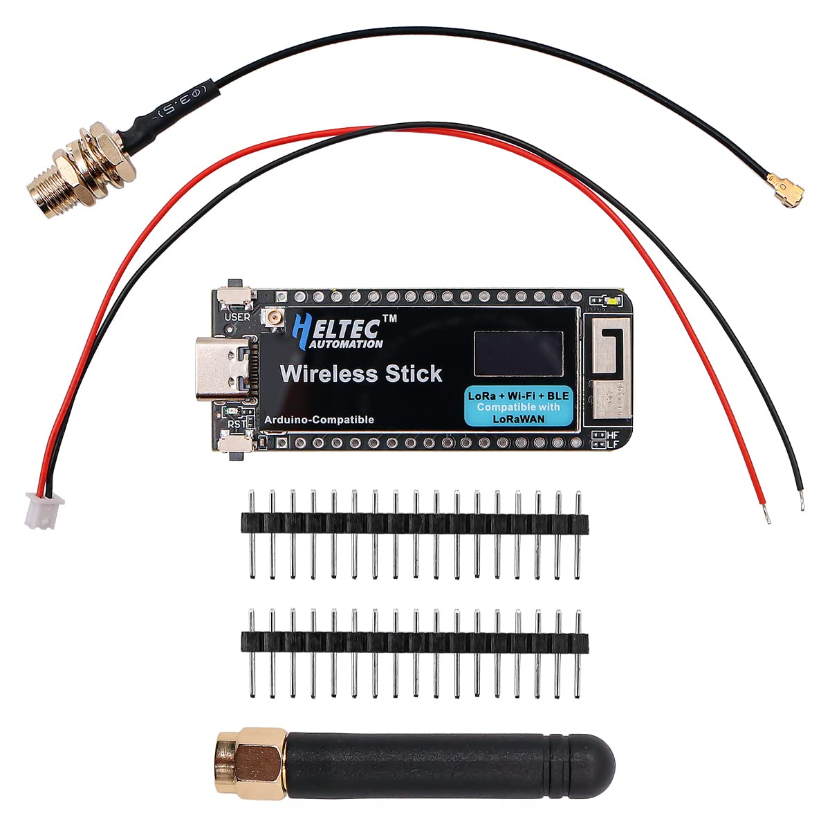 DollaTek ESP32 Wireless Stick Lora+WiFi+BLE Development Board with 0.49inch OLED Display Screen SX1276 Module for Arduino 868MHz - 915MHz