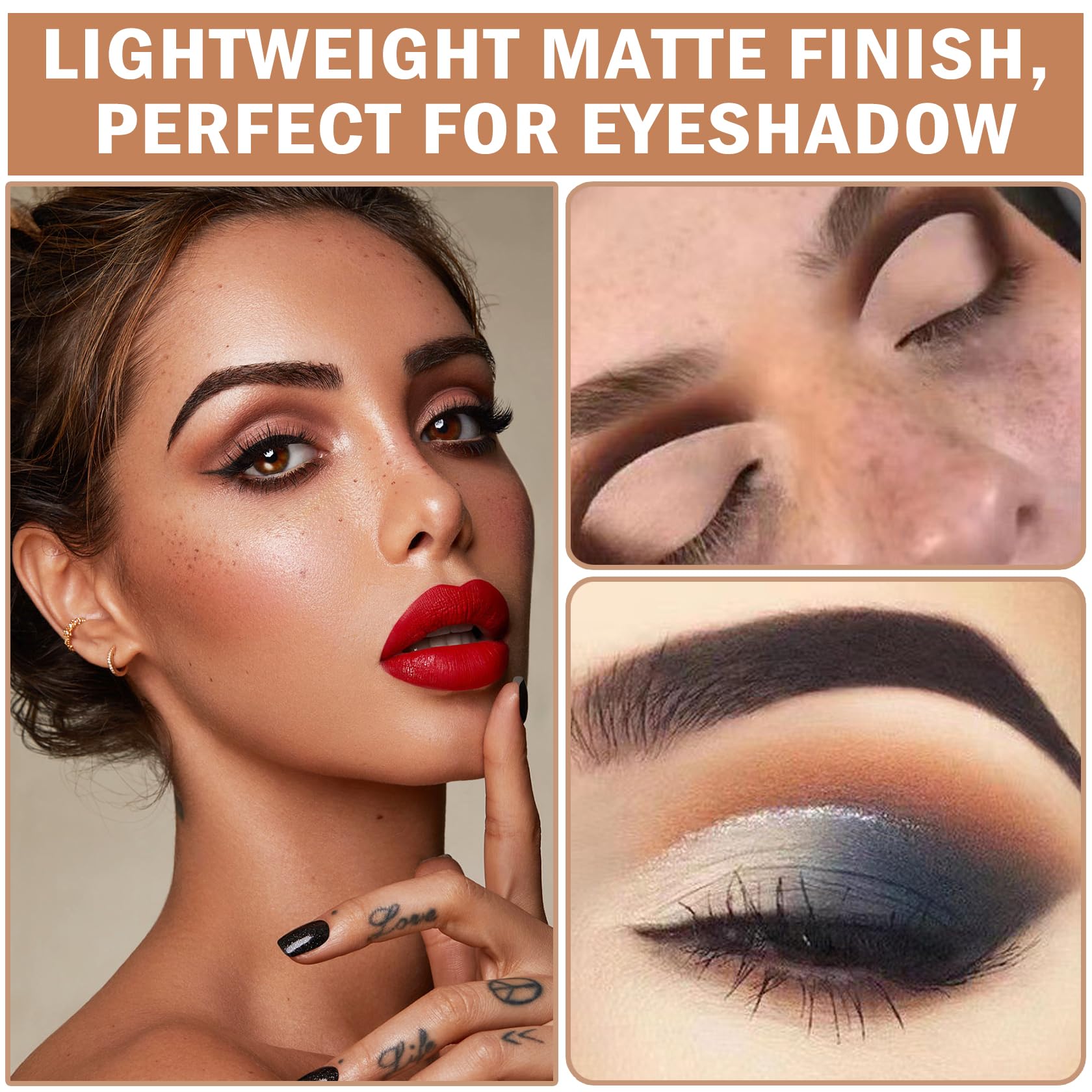 Eyeshadow Primer Base White Matte Eye Primer Evenly Colored Liquid Eyeshadow Primer,Long-lasting Moisture Eye Primer for Mature Eyes-White