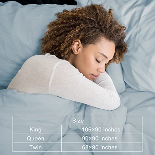 Ventidora 3 Piece Duvet Cover Set King Size,100% Organic Washed Cotton with Linen Feel Like Textured, Luxury Soft and Breatheable Bedding Set with Zipper Closure(1 Duvet Cover + 2 Pillowcases)