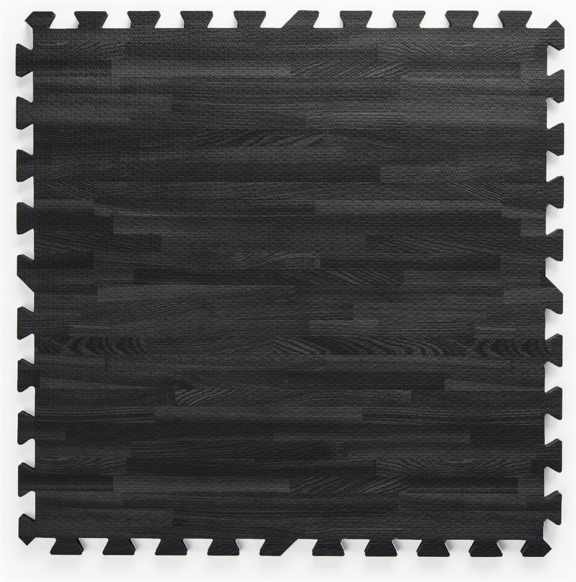 Displays2go 26-pc Wood Grain Interlocking Foam Flooring Mats, 0.5 Inch Thick, 10 x 10 Foot Display – Gray (WOMMGYGY)