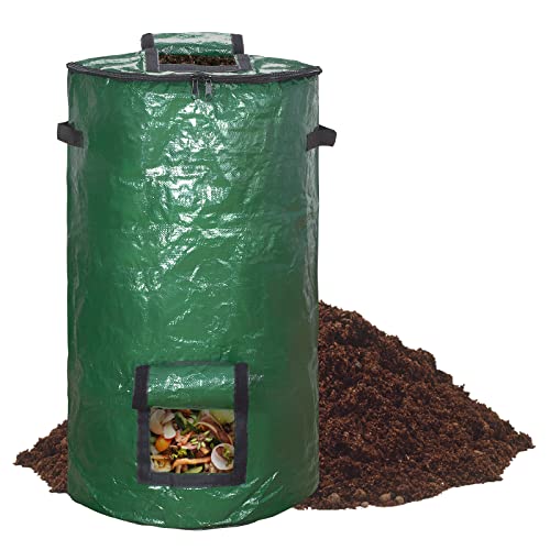 MyLifeUNIT Compost Bin Bag, Reusable Garden Yard Waste Bag, 34 Gallon (1 Pack)