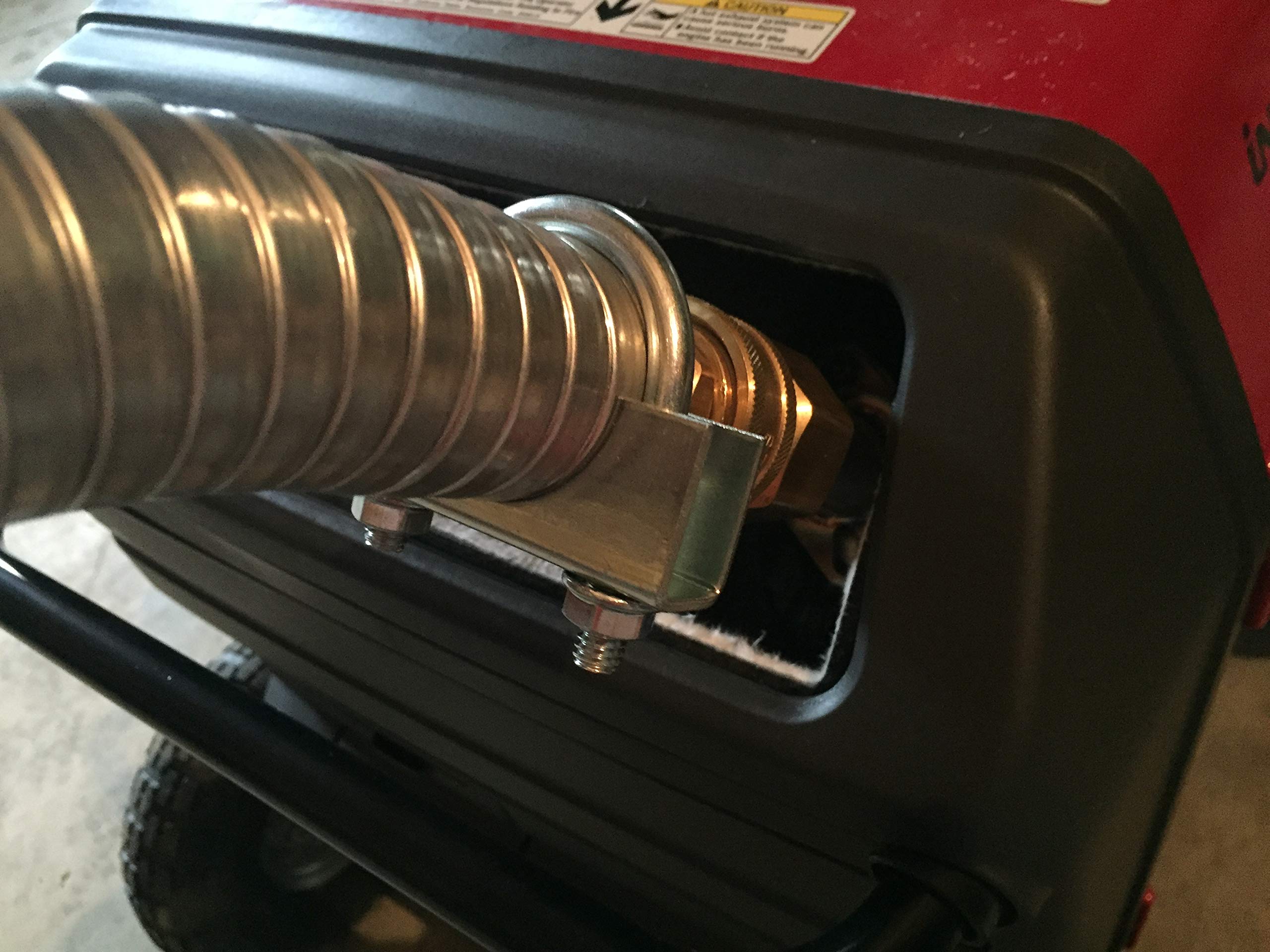 GenExhaust for Honda EU3000iS Generator 1-1/2" Quick Disconnect Steel tubing Exhaust Extension 5 Foot Length