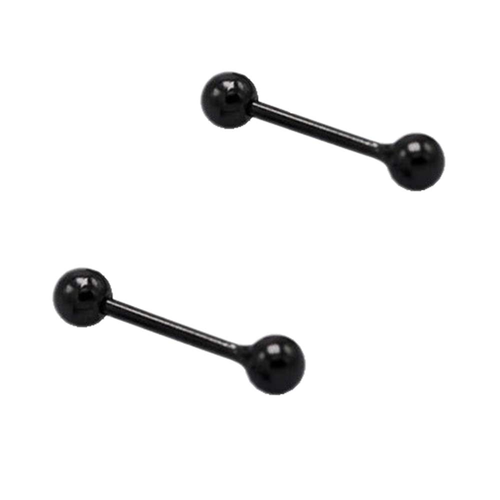 Dtja 20G Tiny Small Black Ball Stud Barbell Earrings for Women Men S925 Sterling Silver Hypoallergenic Ear Piercing Cartilage Screw Tragus Post Fashion Personalized Punk Jewelry (3mm)