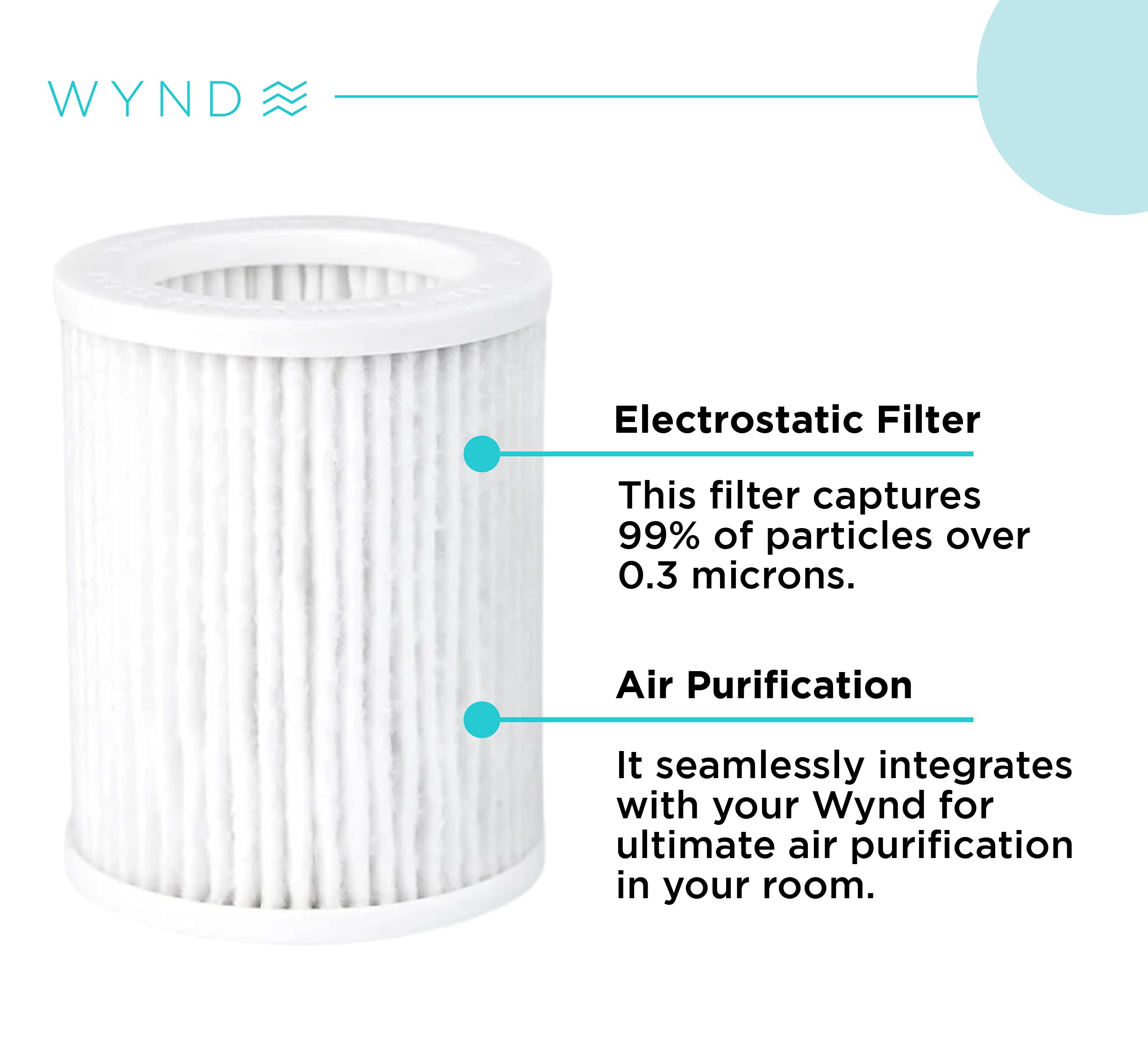 Wynd Replacement Filter for Plus and Essential Personal Air Purifier