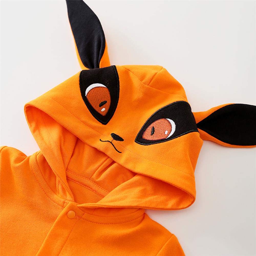 daimengmeng Baby Romper Boys Girls Newborn Cartoon Cosplay Outfits Button Cotton Jumpsuits Orange 9-12 Months/80