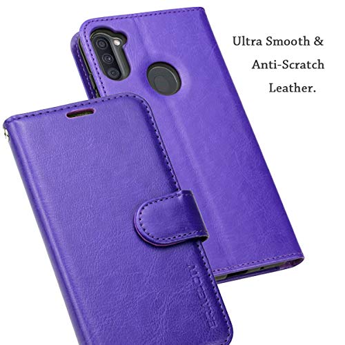 ERAGLOW for Galaxy A11 Case, PU Leather Wallet Case Flip Protective Phone Cover [Stand Feature] with Wrist Strap and [Card-Slots] ID&Credit Cards Pocket for Samsung Galaxy A11 2020(Rose Gold)