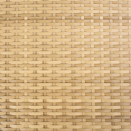 SAFAVIEH Outdoor Collection Cam Natural Brown Wicker/White Cushion Adjustable Chaise Lounge Chair, Black/Beige (PAT7501D)