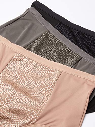 Warner's womens Blissful Benefits Tummy-smoothing Comfort Microfiber Brief 3-pack Rs4433w Underwear, Stone/Toasted Almond/Black, XX-Large US