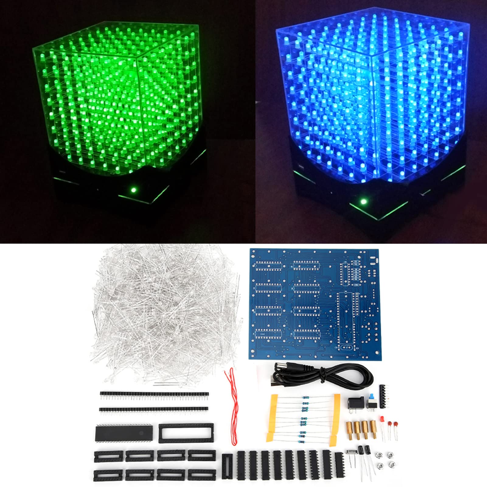 Honio Printed Circuit Board Kit, DIY PCB Prototype Board Kit, Practical Professional Impedance 4.5-5.5V Power Supply for 8 x 8 x 8CM Cubes