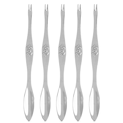 HANABASS 5pcs Lobster Travel Neddles Eatting for Opener Restaurant and Fork Tasting Shellfish Gadget Pliers Fruit Stainless Portable Peeling Appetizer Forks Picks Nut Escargot Tool