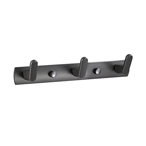 LUYU Wall Mounted Hook Rack Entryway Kitchen Bathroom Storage Organizer Hanger for Coat Bag Hat(3 Hook Gray)