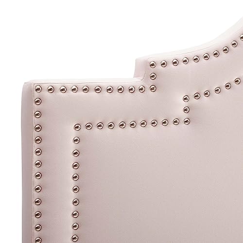 Modway MOD-6850-PNK Adelaide Performance Velvet Twin Bed, Pink Platform