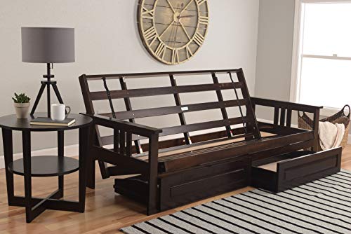 Kodiak Furniture Monterey Frame with Fabric Mattress in Espresso/Charcoal Gray