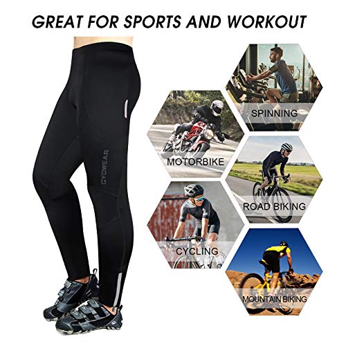 CYCWEAR Bike Pants for Men Cycling Pants 5D Padded Compression Mountain Bike Tights