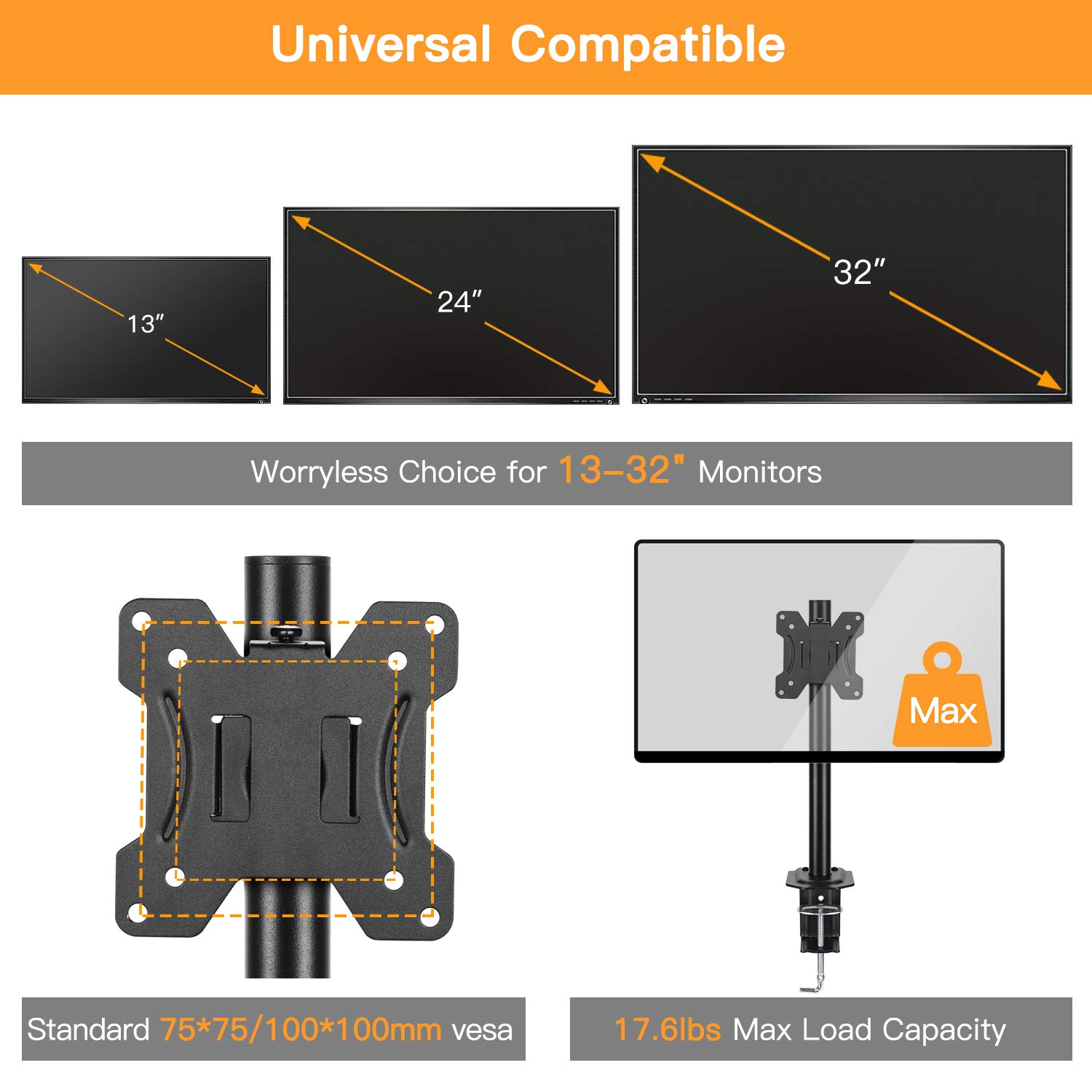 Ergear Monitor Mount and Adjustable Laptop Stand for Desk