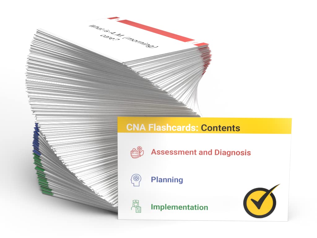 CNA Study Cards 2024-2025: CNA Test Prep with Practice Test Questions for the Certified Nursing Assistant Exam [Full Color Cards]