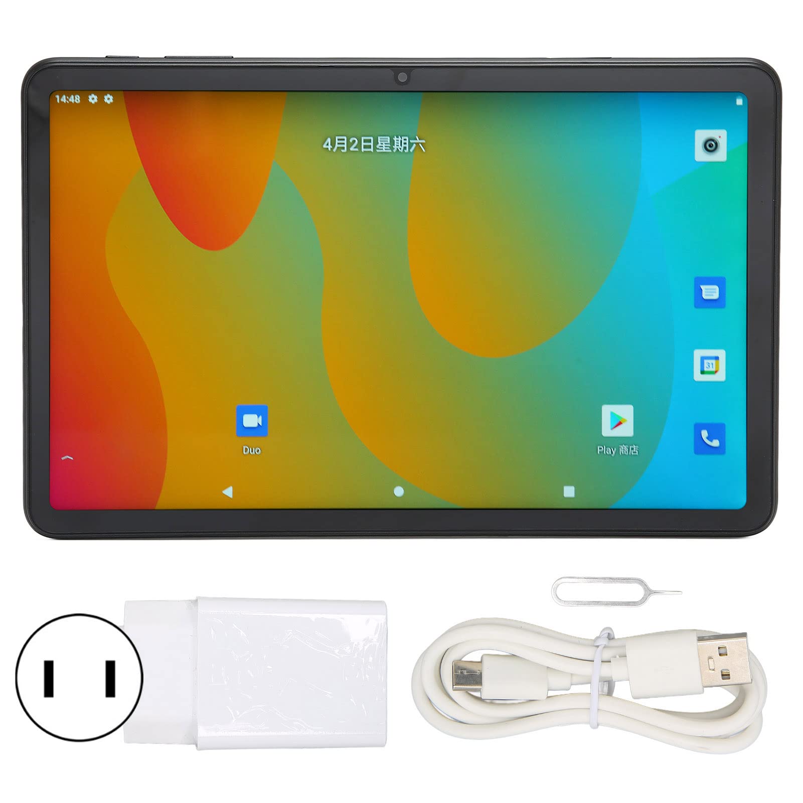 FOTABPYTI 4G Phone Tablet 2000x1200 Resolution 256GB ROM Dual Card Dual Standby 10.4 Inch HD Tablet 430cdm2 Brightness for Android11 Games (US Plug)