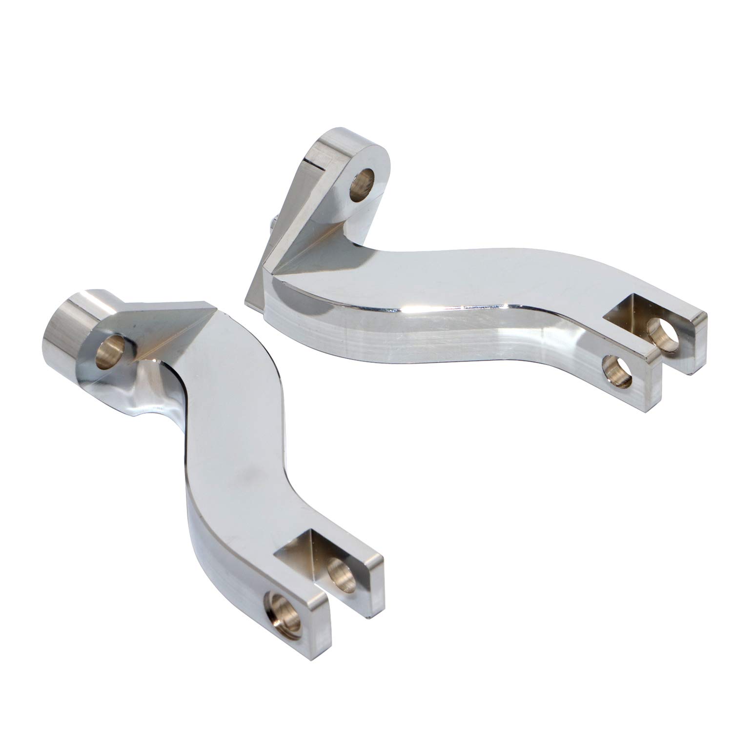 CNC Cut Passenger Rear Foot Peg Mount Kits For Harley Touring FLHT FLHR FLTR FLHX 1993-2018(Replaces HD# 50198-97B) (Chrome)