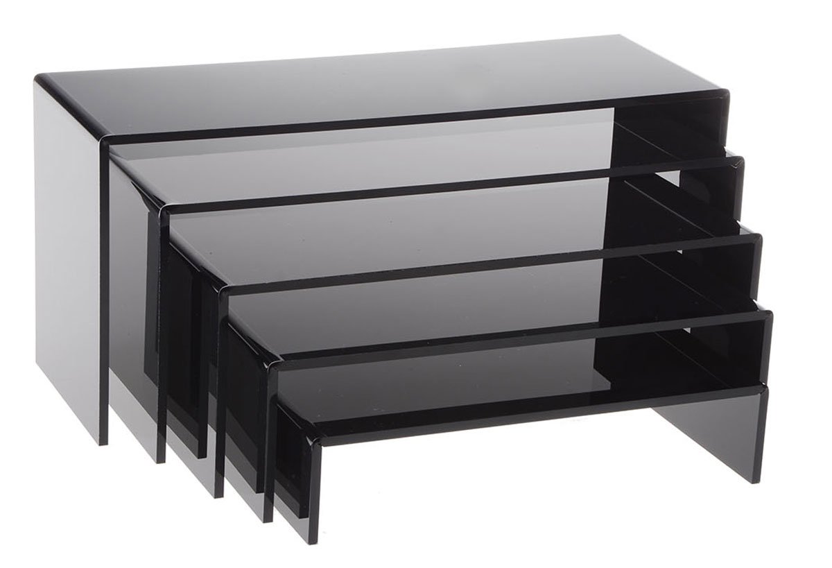 Displays2go RISE5PBK Display Stand Risers (Set of 5)