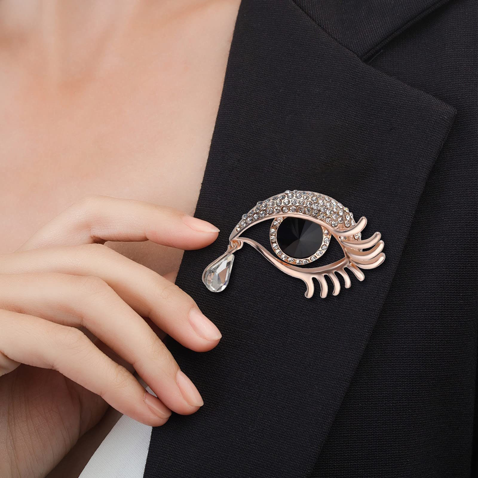 Full Flash Diamond Brooch High-End Pin Diamond-Studded Fashion All- Corsage Brooch Coat Pin (C-C, One Size)
