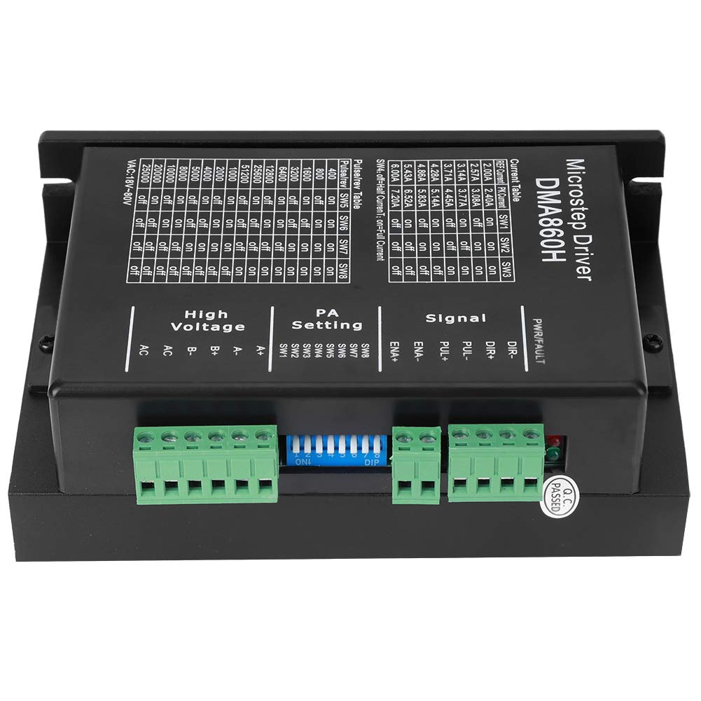 CNC Stepper Motor Driver, 18β80VAC Stepper Motor Driver, Stepper Motor Accessories Good Performance DMA860H for Stepper Motor